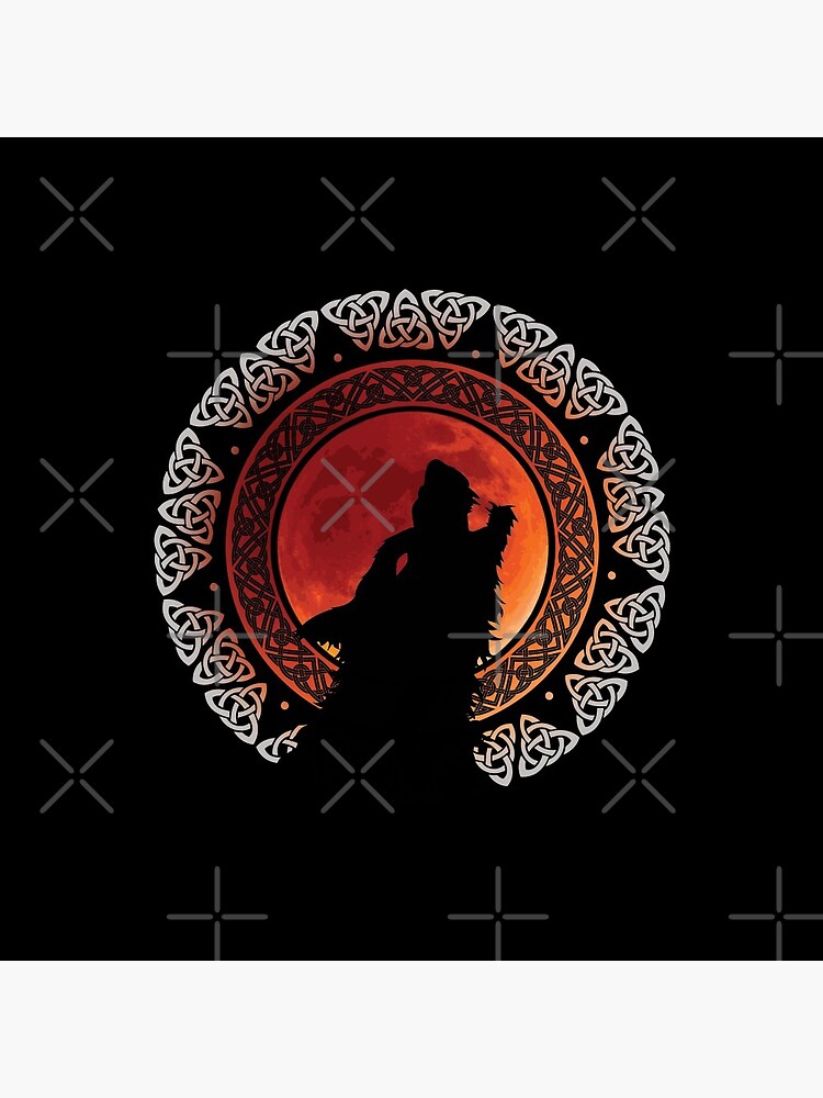 Fenrir Wolf Moon Pin Button sold by Betty Huang | SKU 24691270 | Printerval