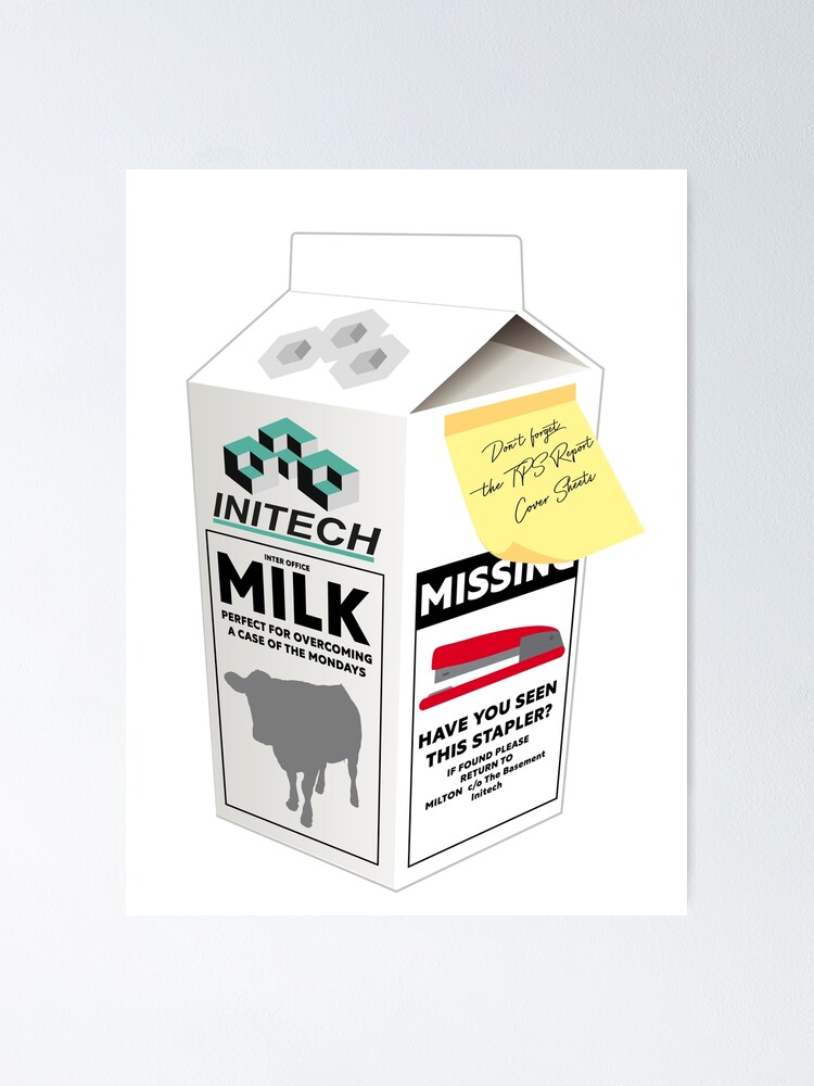 "Initech Miltons Missing Red Stapler" Poster for Sale by McPod | Redbubble