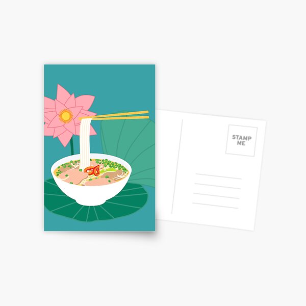 "Traditional Vietnamese Pho" Postcard for Sale by Lulupainting | Redbubble