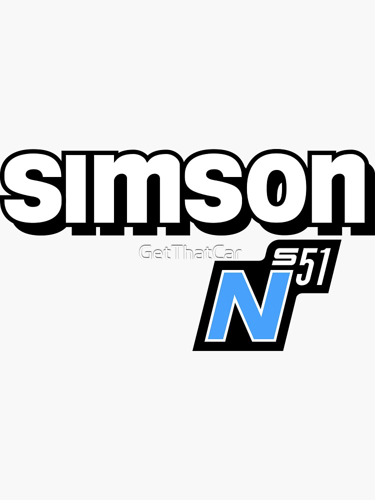 Simson S51 Logo Tankaufkleber Transparent Für Simson S51 Und S50