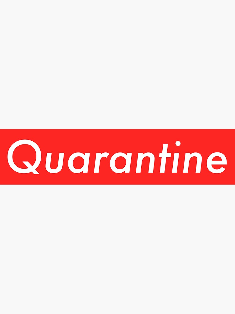 "Quarantine Box Logo Classic Covid-19 Coronavirus " Sticker by ...