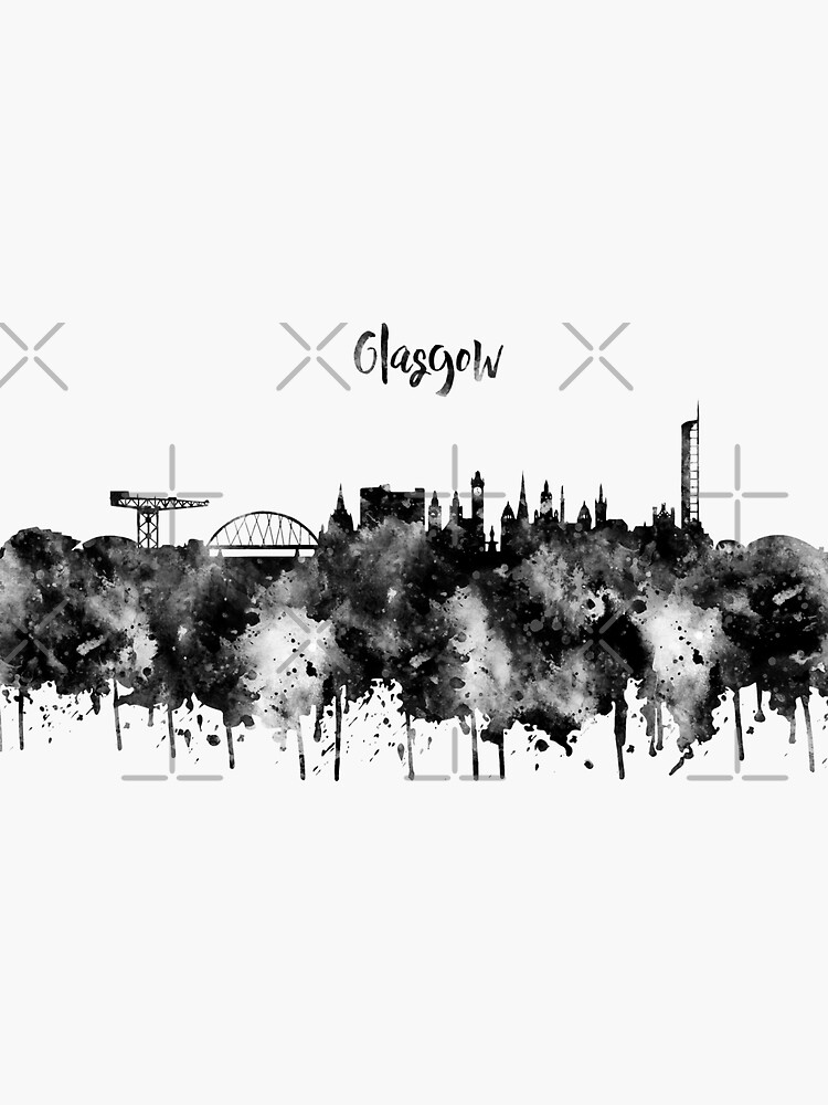 "Glasgow" Sticker for Sale by Rosaliartbook | Redbubble