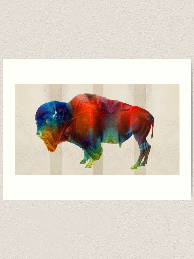 "Buffalo Animal Print - Wild Bill - By Sharon Cummings" Art Print for ...