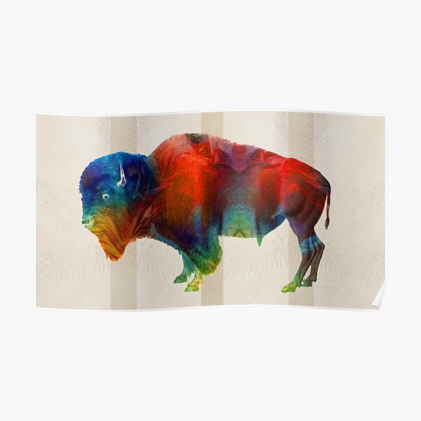 Póster «Buffalo Animal Print - Wild Bill - Por Sharon Cummings» de ...