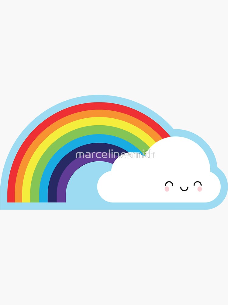 "Kawaii Rainbow" Sticker by marcelinesmith | Redbubble