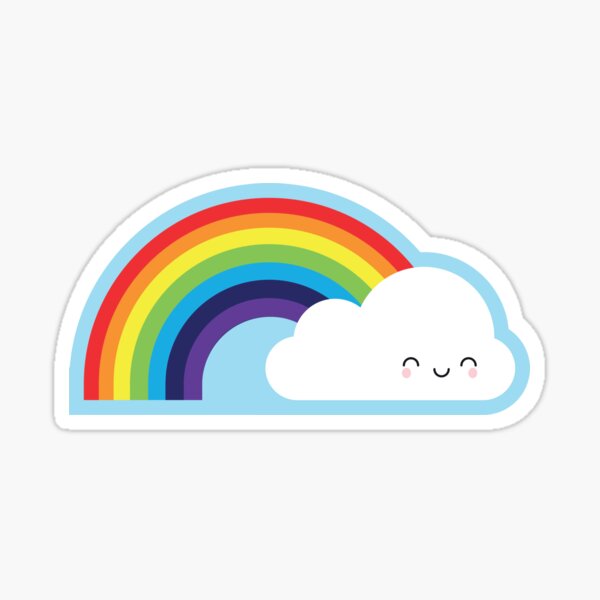 "Kawaii Rainbow" Sticker by marcelinesmith | Redbubble