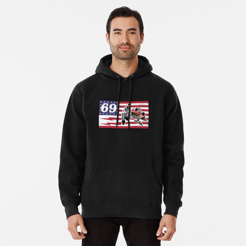 "LARRY ENTICER USA FLAG SNOWMOBILE ENTICER 69 Just Gonna Send It ...