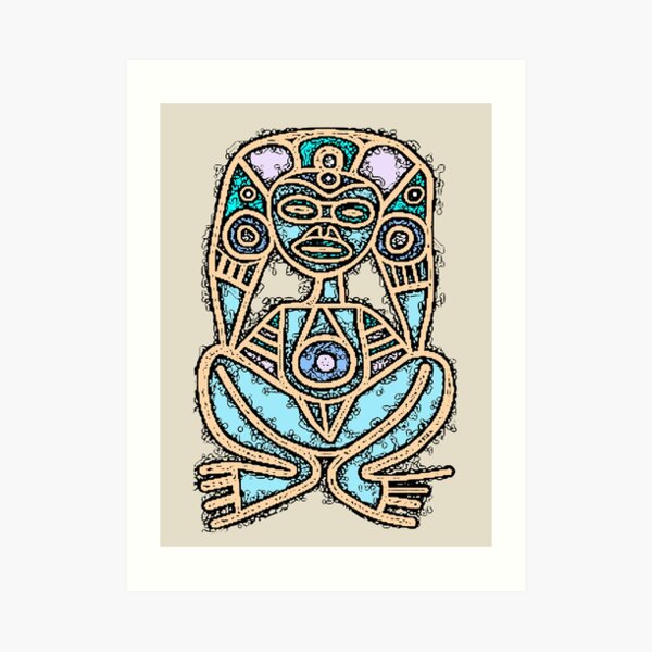 "ATABEY GODDESS TAINO SYMBOL pastel colors" Art Print for Sale by ...