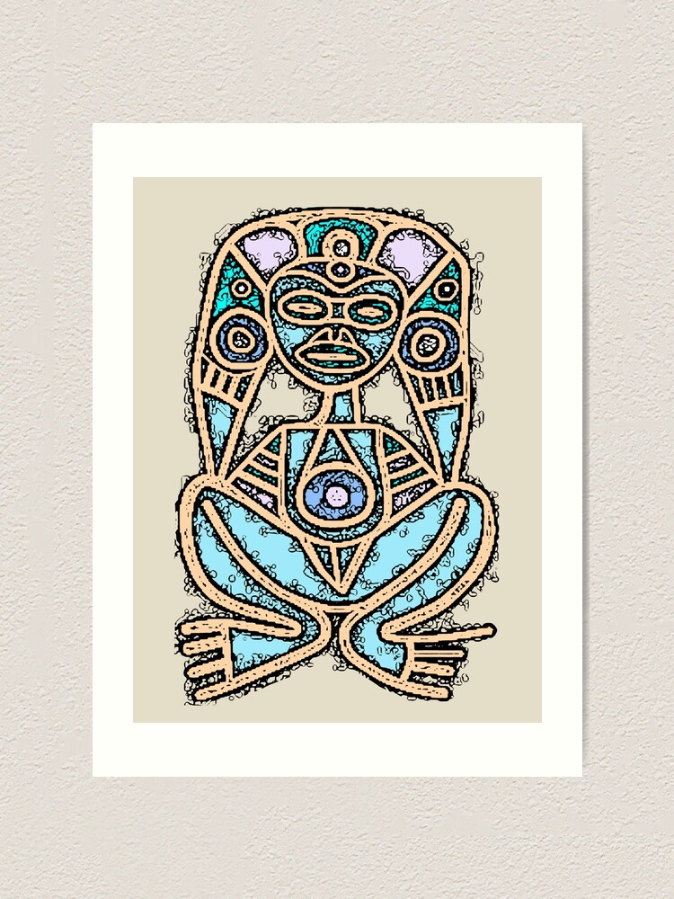 "ATABEY GODDESS TAINO SYMBOL pastel colors" Art Print for Sale by ...