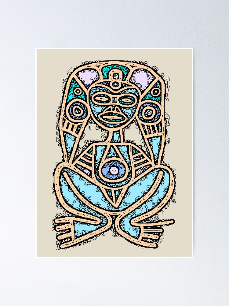 "ATABEY GODDESS TAINO SYMBOL pastel colors" Poster for Sale by liamaris ...
