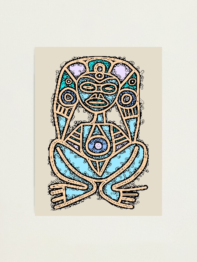 "ATABEY GODDESS TAINO SYMBOL pastel colors" Photographic Print for Sale ...