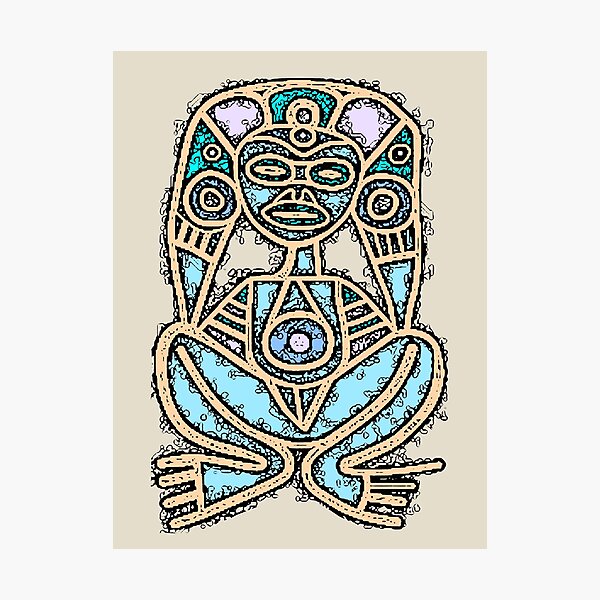 "ATABEY GODDESS TAINO SYMBOL pastel colors" Photographic Print for Sale ...