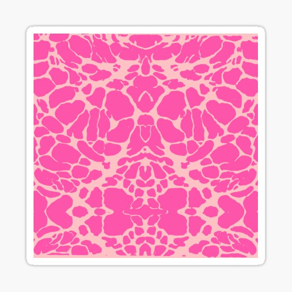 "Pink Inkblot Test Print" Sticker for Sale by kapotka | Redbubble