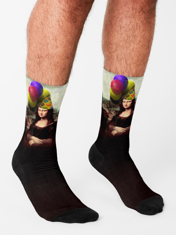 "Mona Lisa Birthday " Socks for Sale by Gravityx9 | Redbubble