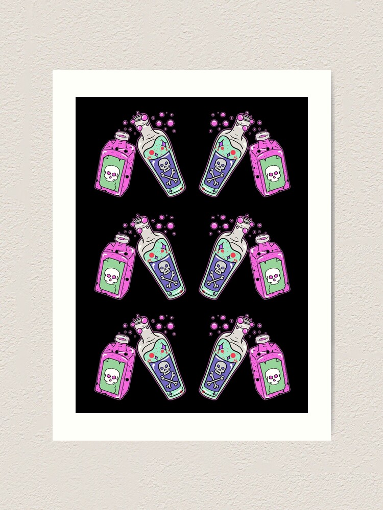 "Kawaii Apothecary Toxic Poison Bottles" Art Print for Sale by ...