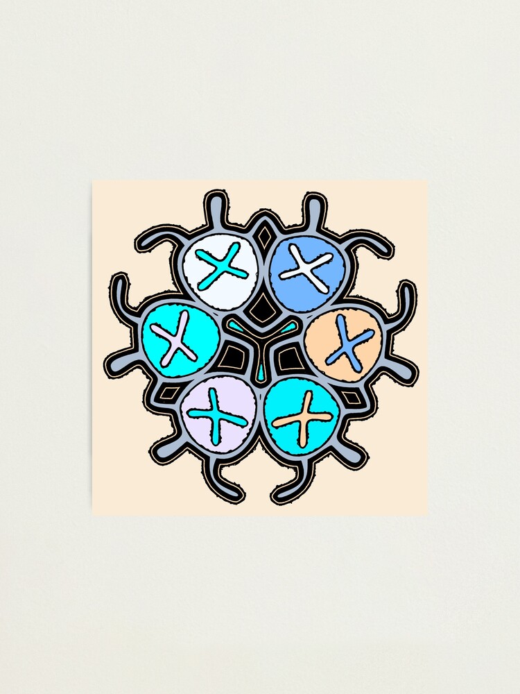 "Baby Indigenous Taino Turtle Symbol Mandala" Photographic Print for ...