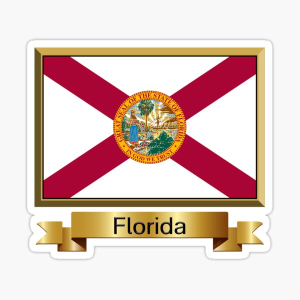 "Florida State Flag Stickers, Gifts & Products - Named" Sticker by ...