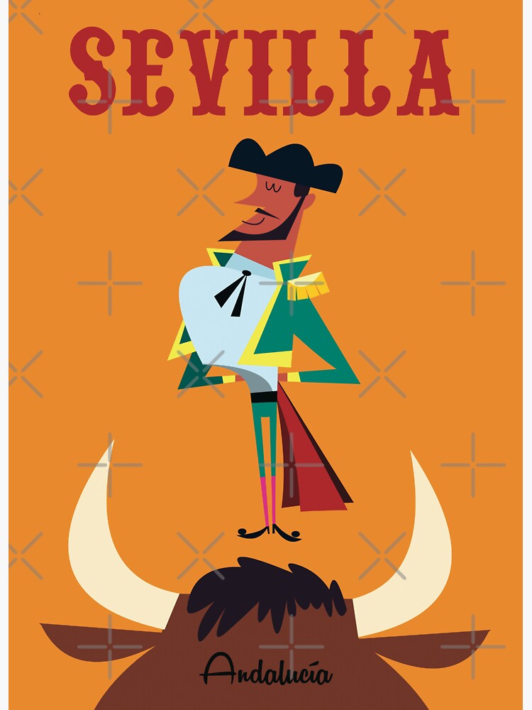 "Sevilla poster" Sticker for Sale by GAGodel | Redbubble