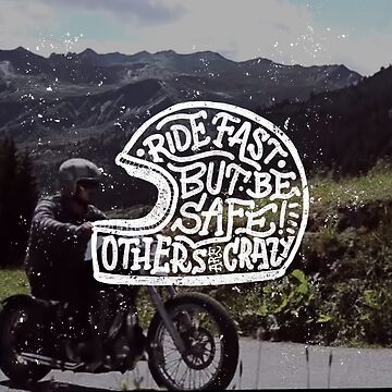 "Ride fast but be safe" Sticker by Simkone | Redbubble