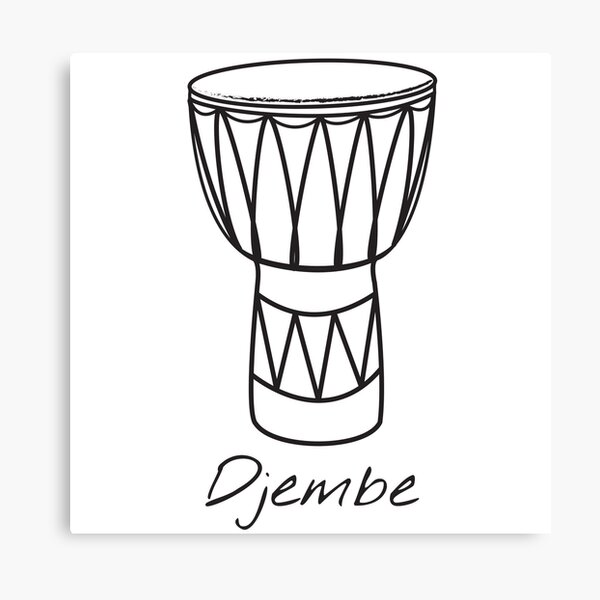 "Djembe Design for Drummers and Musicians - with white text" Canvas ...