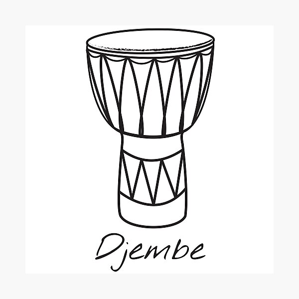 "Djembe Design for Drummers and Musicians - with white text ...