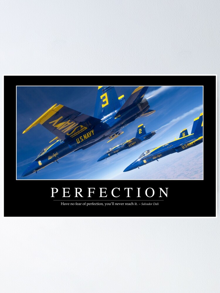 "Perfection: Inspirational Quote and Motivational Poster" Poster for ...