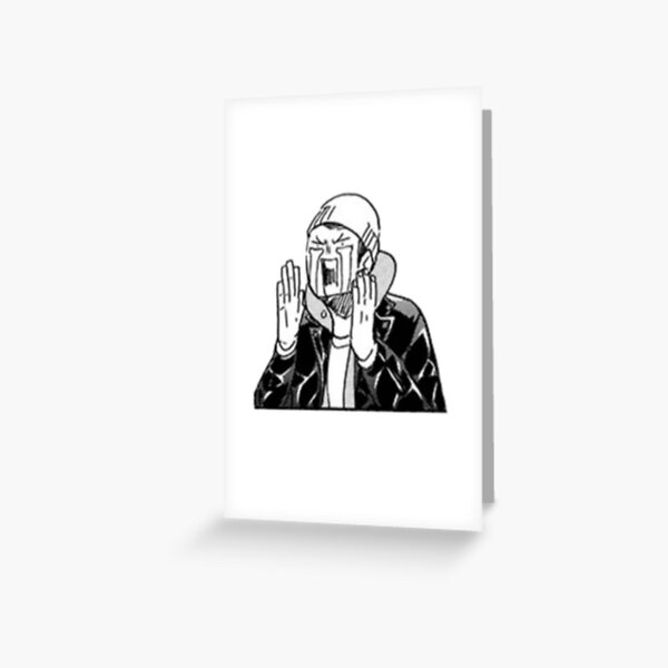 "Tanaka Haikyuu Timeskip Manga Cap" Greeting Card by joojlia | Redbubble