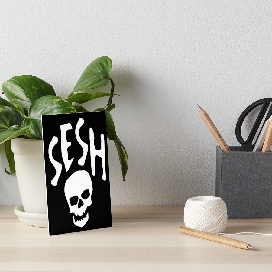 "TEAM SESH WHITE LOGO" Art Board Print by Dashysprintshop | Redbubble