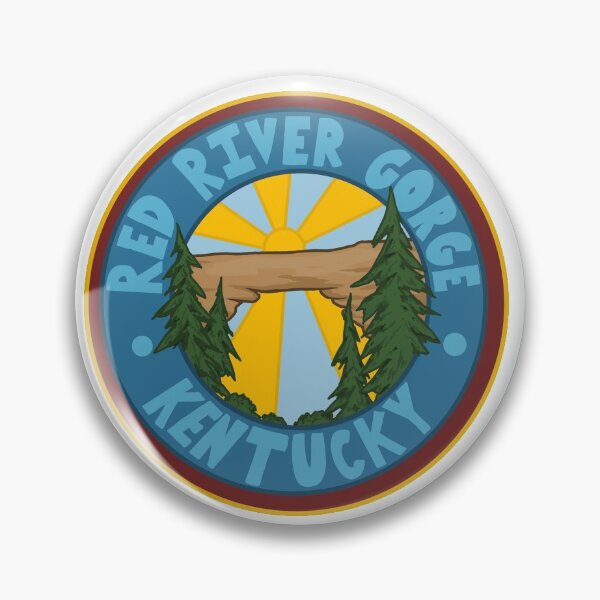 "Red River Gorge Badge" Pin for Sale by theingridmiller | Redbubble