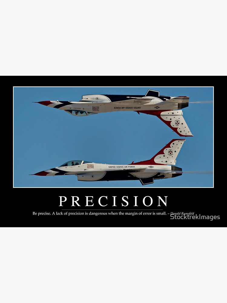 "Precision: Inspirational Quote and Motivational Poster" Sticker for ...