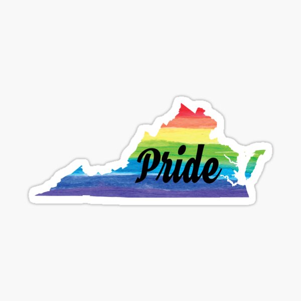 "Gay Pride Flag Virginia LGBT Month Lesbian Bisexual" Sticker by ...