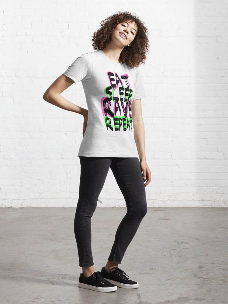 "eat, sleep, rave, repeat, t-shirt" T-shirt by Nicnak85 | Redbubble