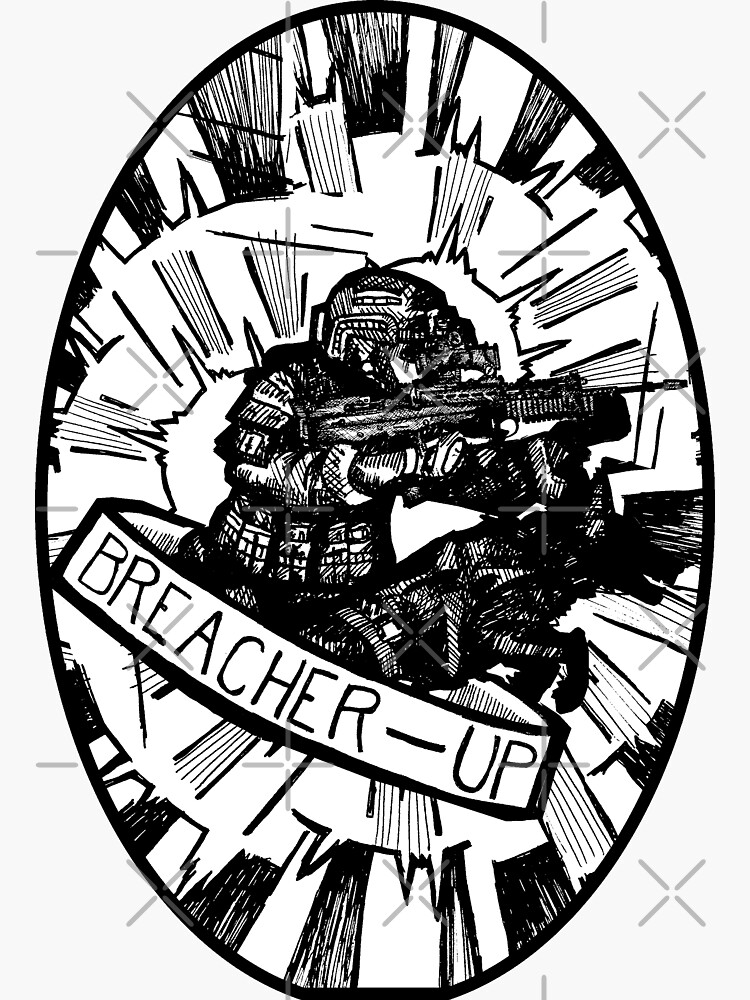 "Breacher Up" Sticker for Sale by Ally-Artwork | Redbubble