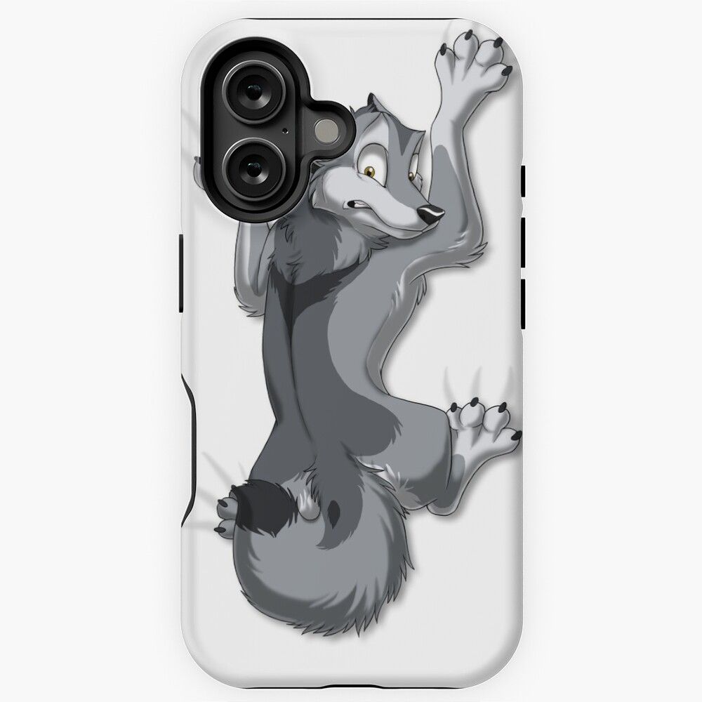 "Clinging Gray Wolf" Sticker for Sale by Idess | Redbubble