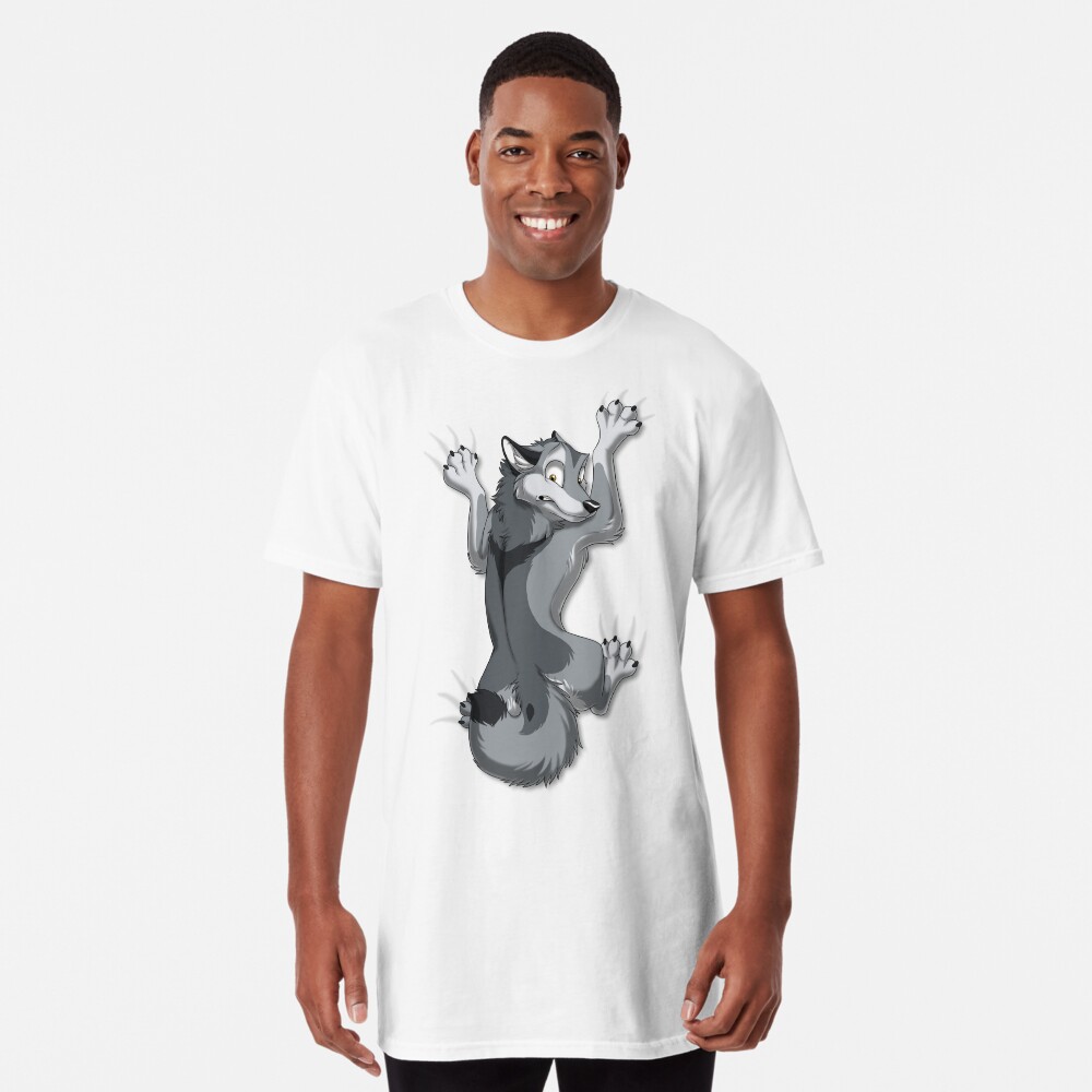 "Clinging Gray Wolf" Sticker for Sale by Idess | Redbubble