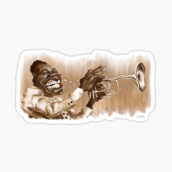 "Louis Armstrong" Sticker for Sale by samanthagilbert | Redbubble