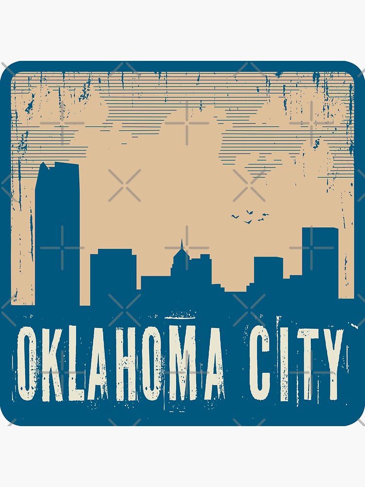 "Oklahoma City skyline" Sticker for Sale by studio838 | Redbubble