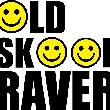 "oldskool, raver, smiley, rave" Sticker for Sale by Nicnak85 | Redbubble