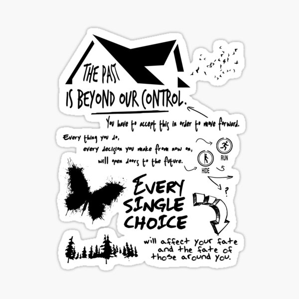 "THE PAST IS BEYOND OUR CONTROL - UNTIL DAWN" Sticker for Sale by ...