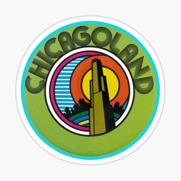 "Chicago Sticker" Sticker for Sale by Retrorockit | Redbubble