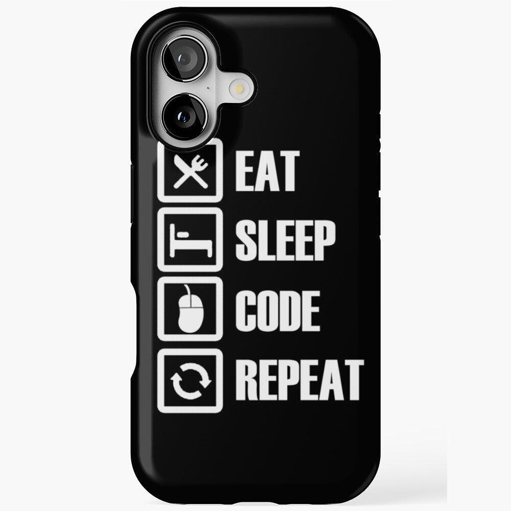 "Eat, Sleep, Code, Repeat!" Sticker for Sale by DanciaKS | Redbubble