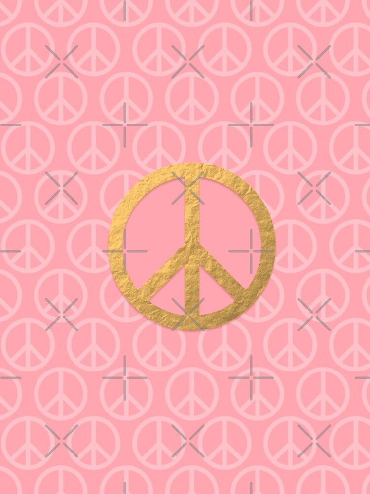 "Rose Pink Peace Sign Symbol Pattern Print" iPhone Case for Sale by ...