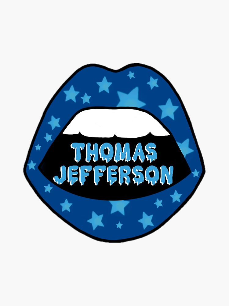 "Thomas Jefferson U" Sticker by StarOasis | Redbubble