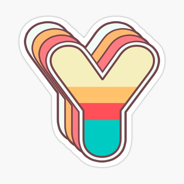 "Retro Y" Sticker for Sale by OkihanaShop | Redbubble