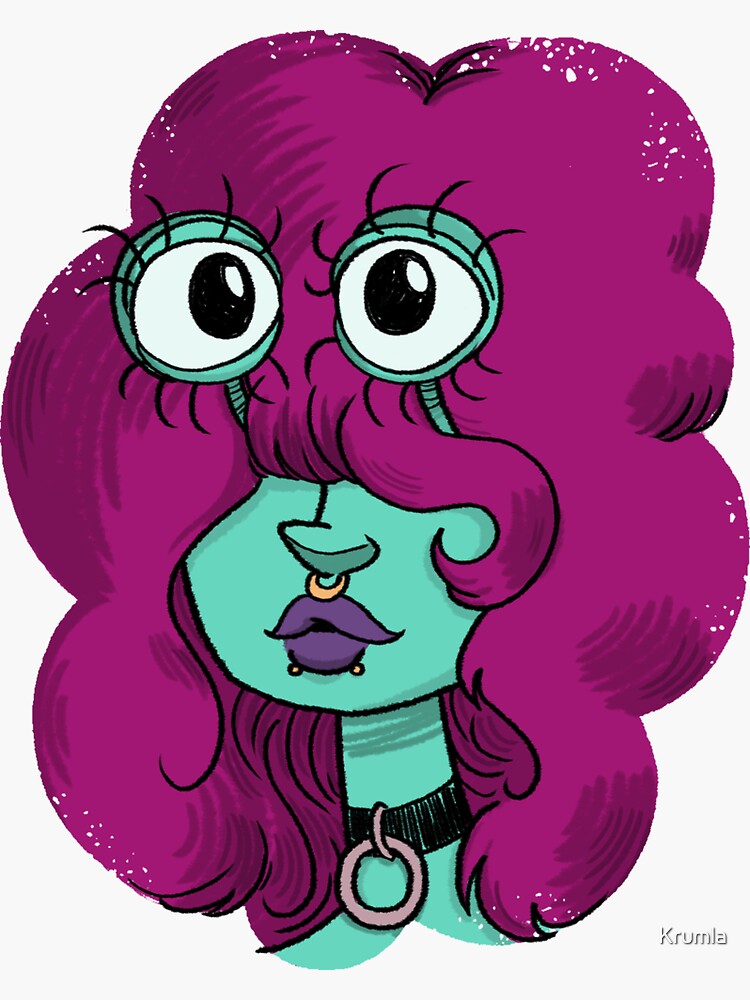 "Groovy Alien" Sticker for Sale by Krumla | Redbubble