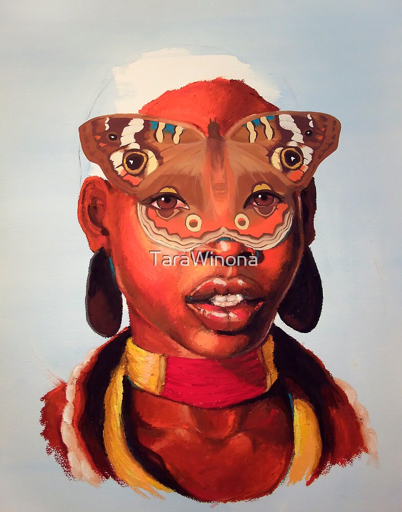 "African Butterfly Mask" by TaraWinona | Redbubble