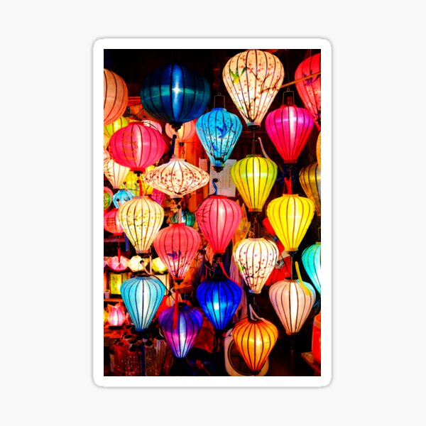 "Colorful lanterns" Sticker for Sale by troianifabrizio | Redbubble