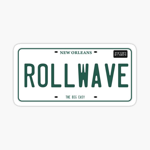 "Roll Wave License Plate" Sticker for Sale by jaxcksn | Redbubble