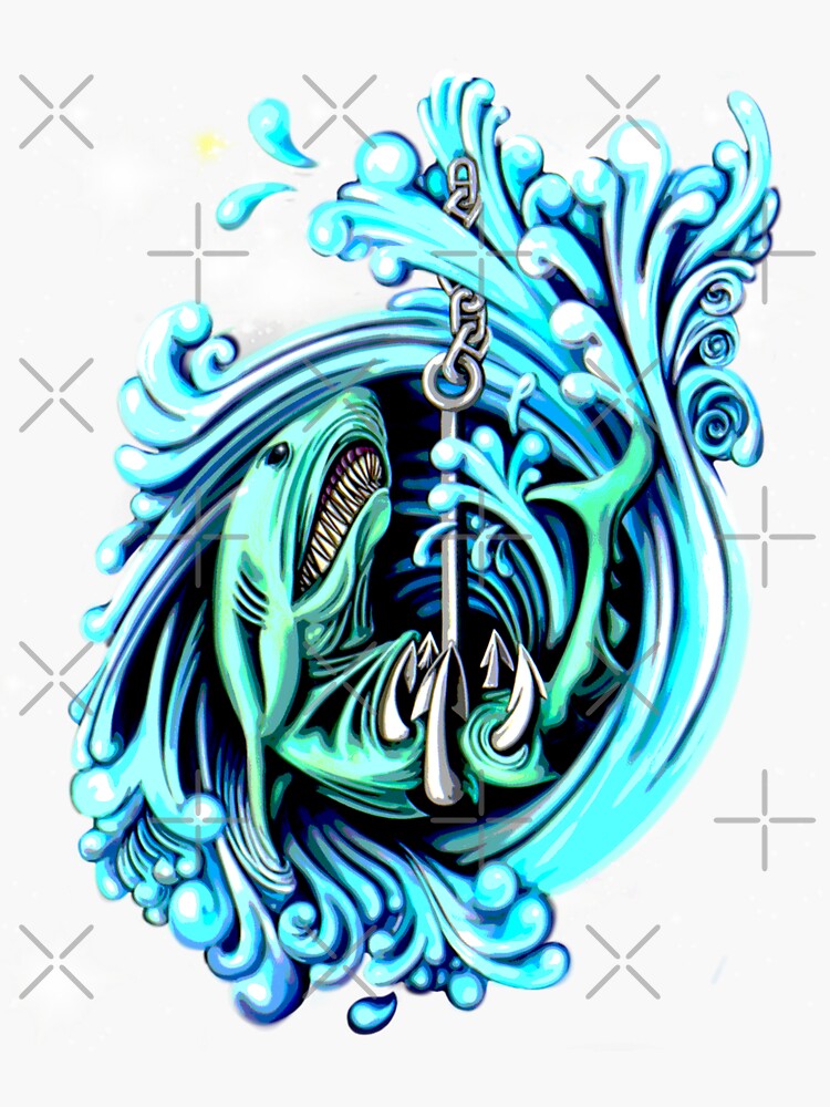 "Whirlpool Shark Design " Sticker for Sale by Sookiesooker | Redbubble