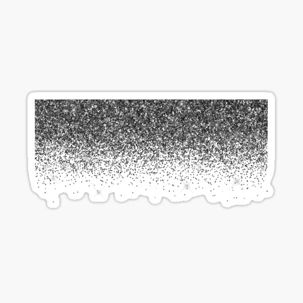 "Black Grey Sparkle Glitter Fading Border " Sticker by ColorFlowArt ...